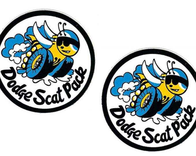 Dodge Scat Pack Bee Racing Decal Stickers Set of 2 Vintage - Etsy