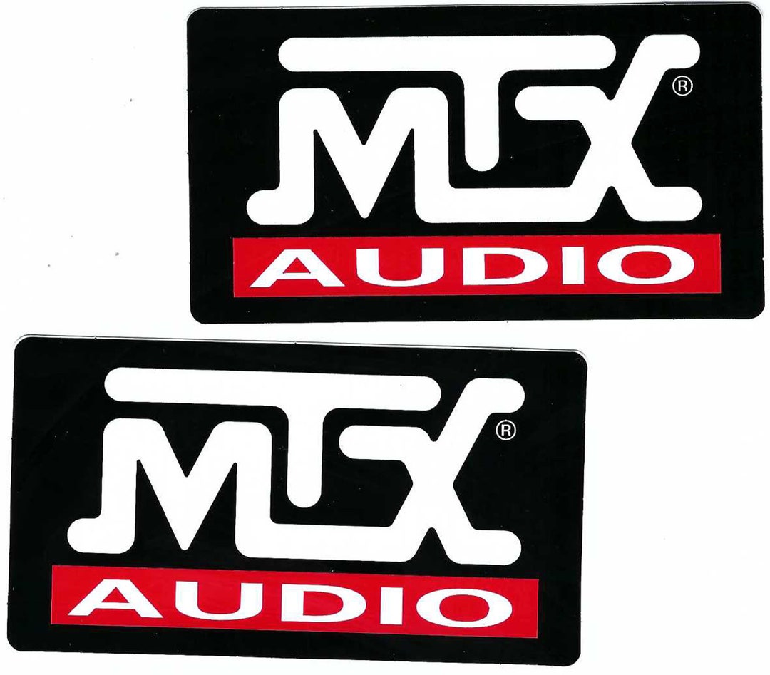 MTX Audio Decals Stickers Vintage Set of 2 - Etsy