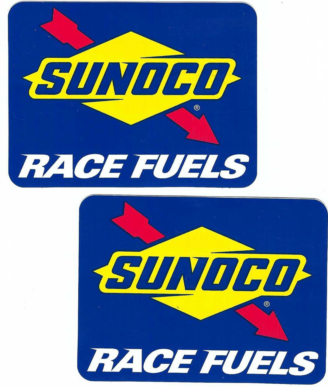 Sunoco Racing Decals Sticker 4 Inches Long by 3 Inches High Vintage Set ...