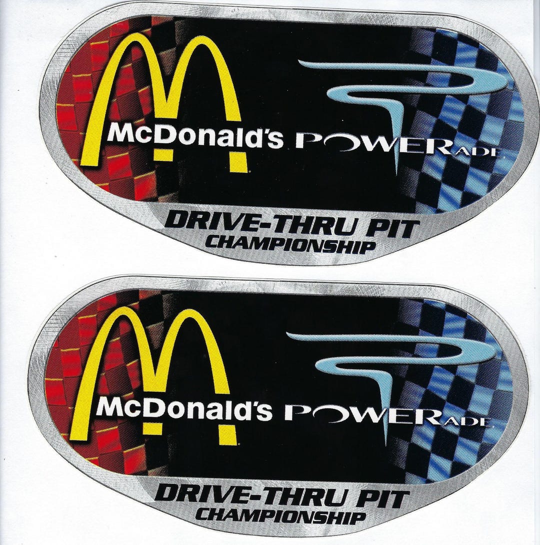 Mcdonald's Powerade Championship Racing Decal Sticker Set of 2 Vintage ...
