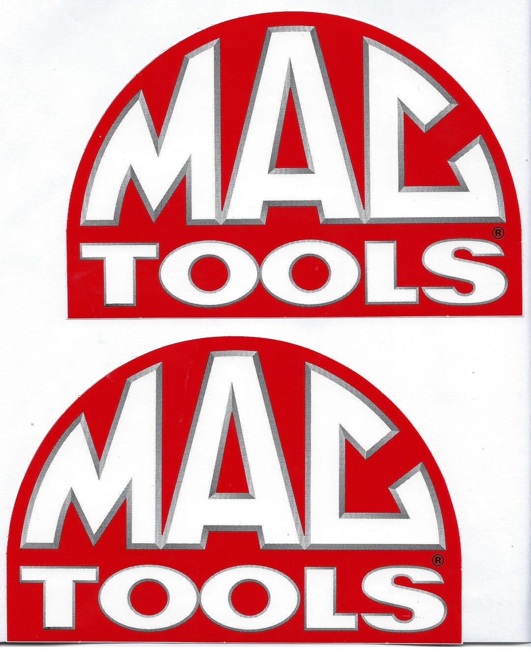 MAC Tools Racing Decal Sticker 7 Inches Long Size Set of 2 Vintage Red ...