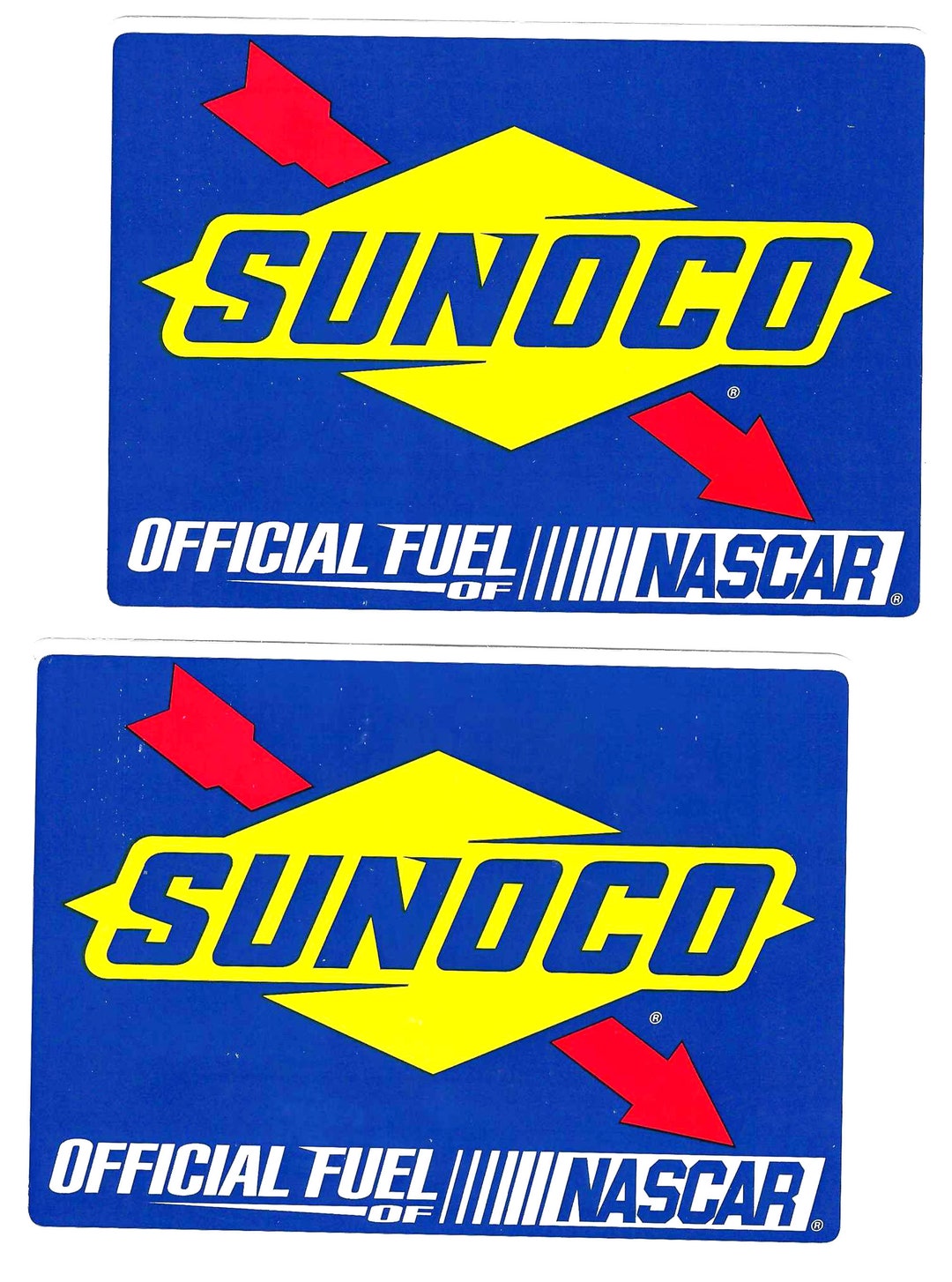 Sunoco Stock Car Racing Decals Stickers Vintage Set of 2 - Etsy