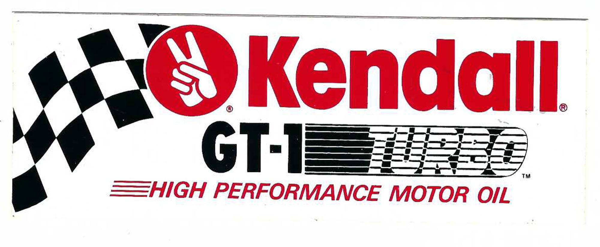 Kendall GT-1 Turbo Racing Decal Sticker 5-1/2 Inches long by 2 | Etsy