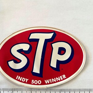 STP Racing Decal Sticker 4-1/2 Inches Long by 3 Inches High Vintage - Etsy