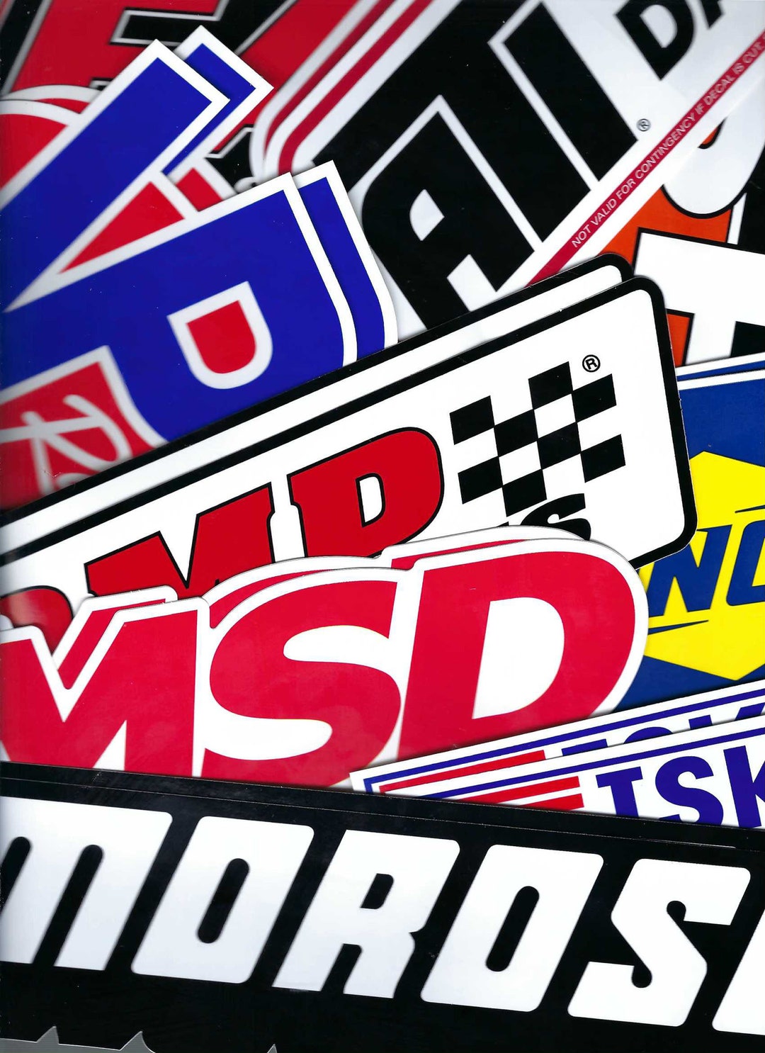 Racing Decal Sticker 26 Piece Assortment Pack in Pairs Fender ...