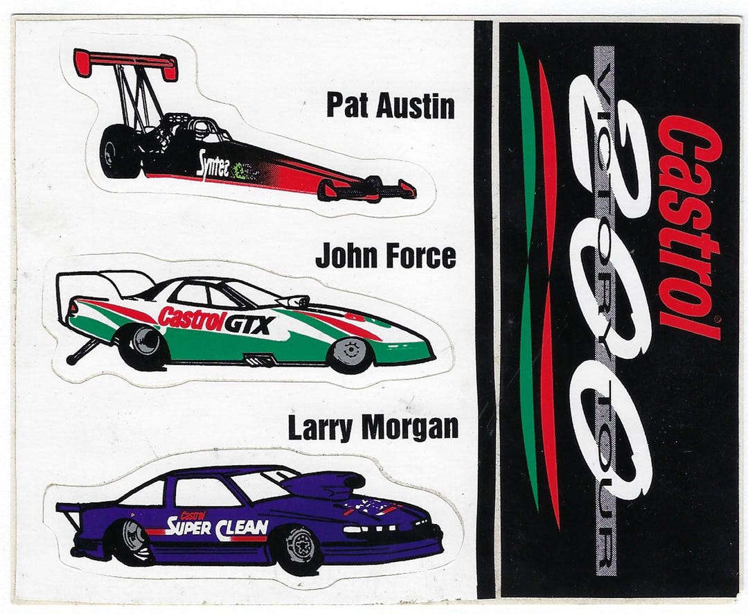 Castrol Force Drag Racing Decal Sticker Sheet of 4 Vintage NHRA - Etsy