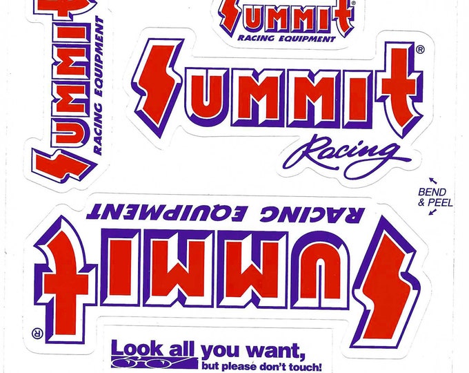 Summit Racing Decal Sticker Sheet of 5 Vintage - Etsy