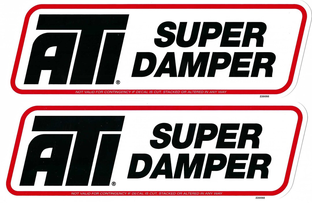 ATI Super Damper Racing Decal Sticker 11 Inches Long Size Set of 2 - Etsy