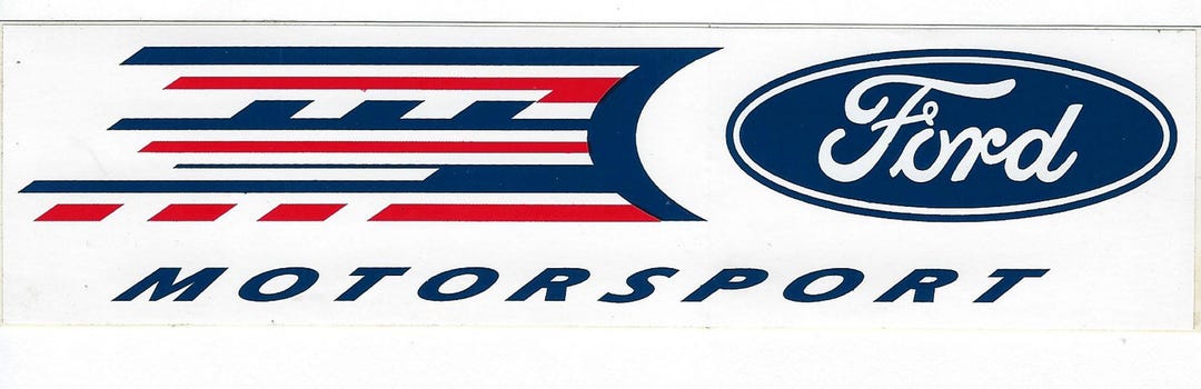 Ford Motorsport Racing Decal Sticker Vintage - Etsy