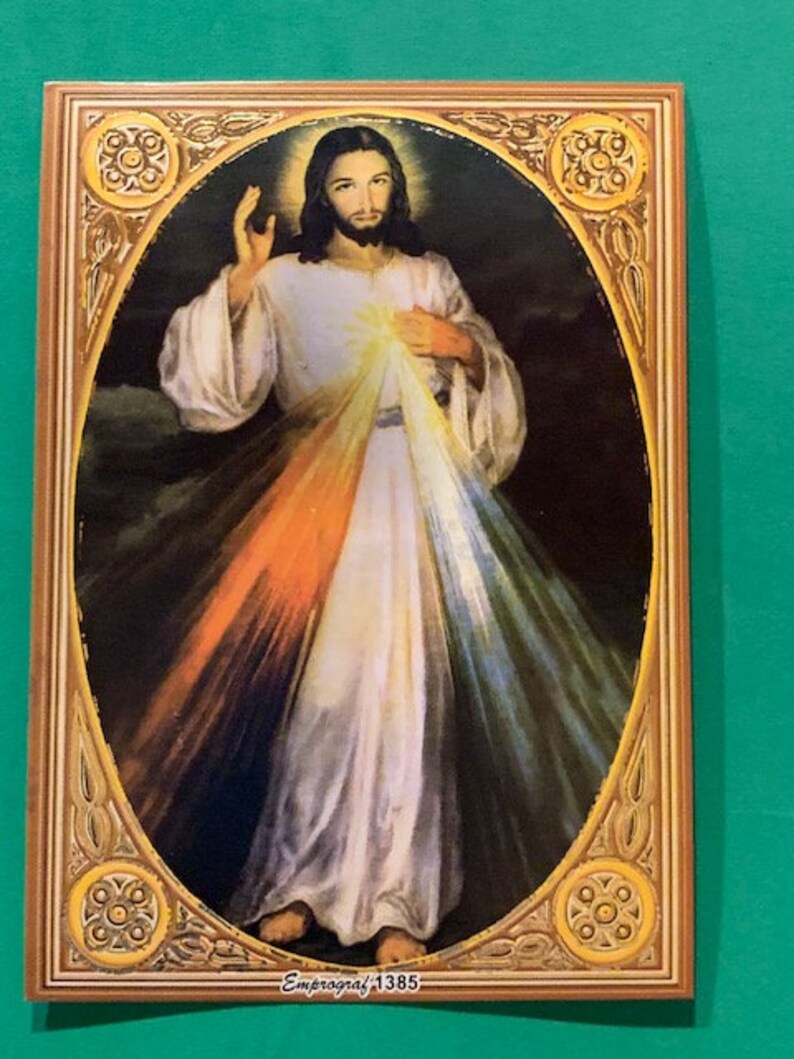 Divine Mercy Holy Card Senor De La Misericordia Praying - Etsy