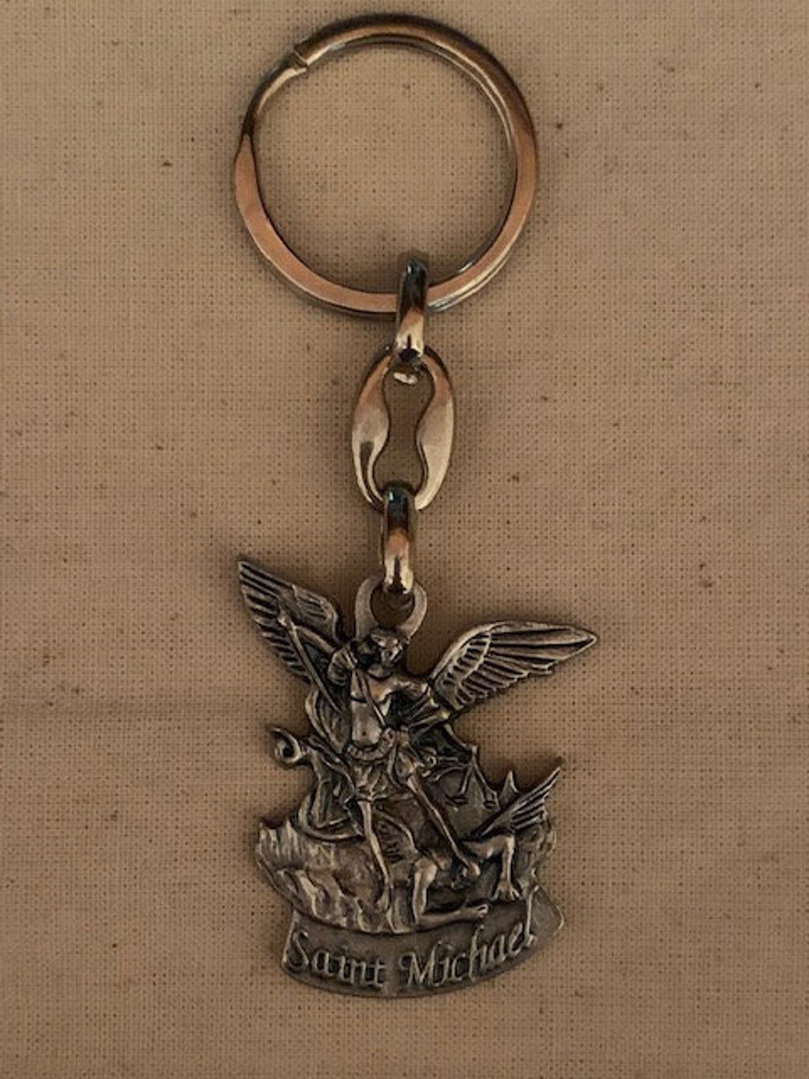 Saint Michael Archangel Keychain - Etsy