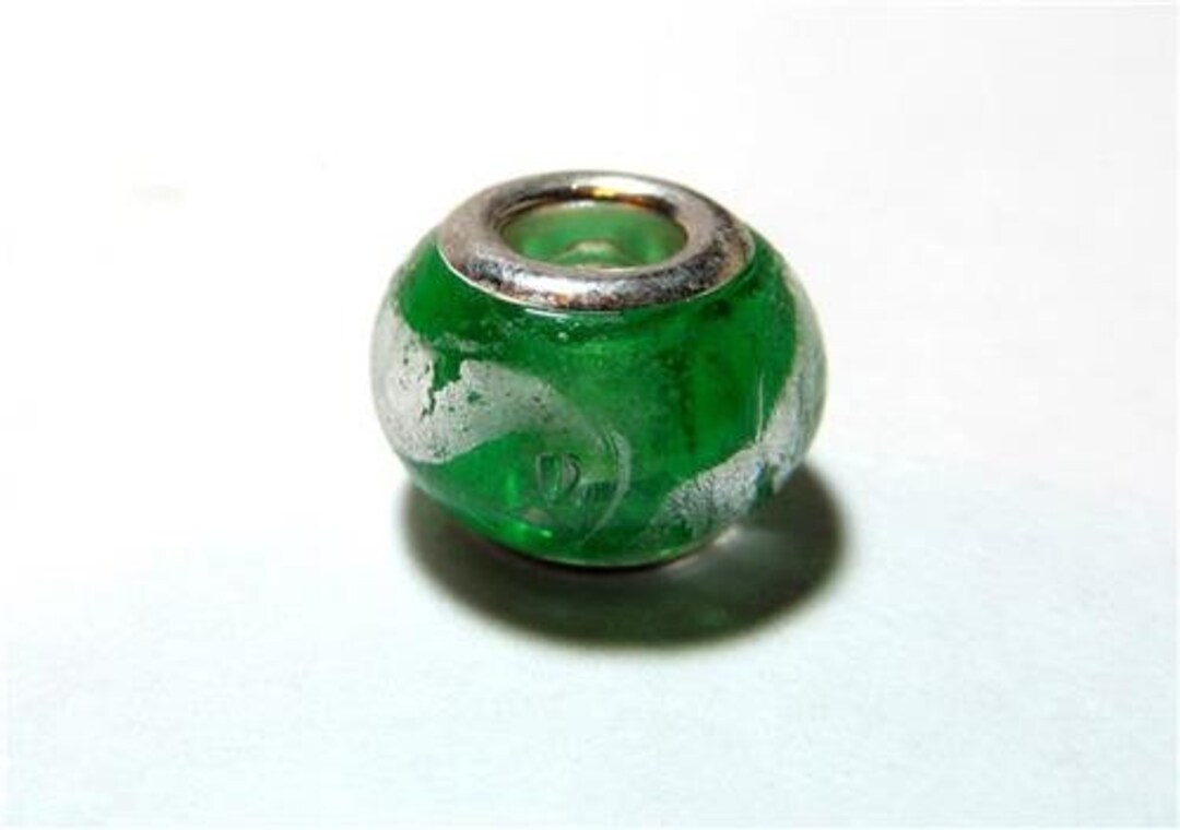 6 Colorful Glass Lampwork Dread Beads With 5mm Center Drilled Holes ...