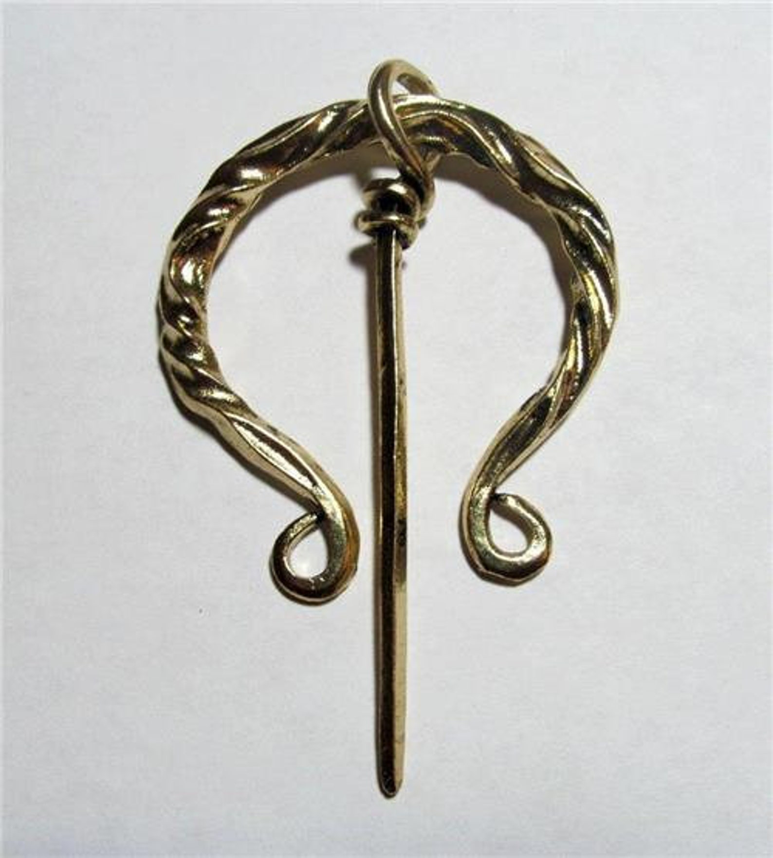 Celtic Cloak Pin 2 Penannular Brooch Antique Brass Tone - Etsy