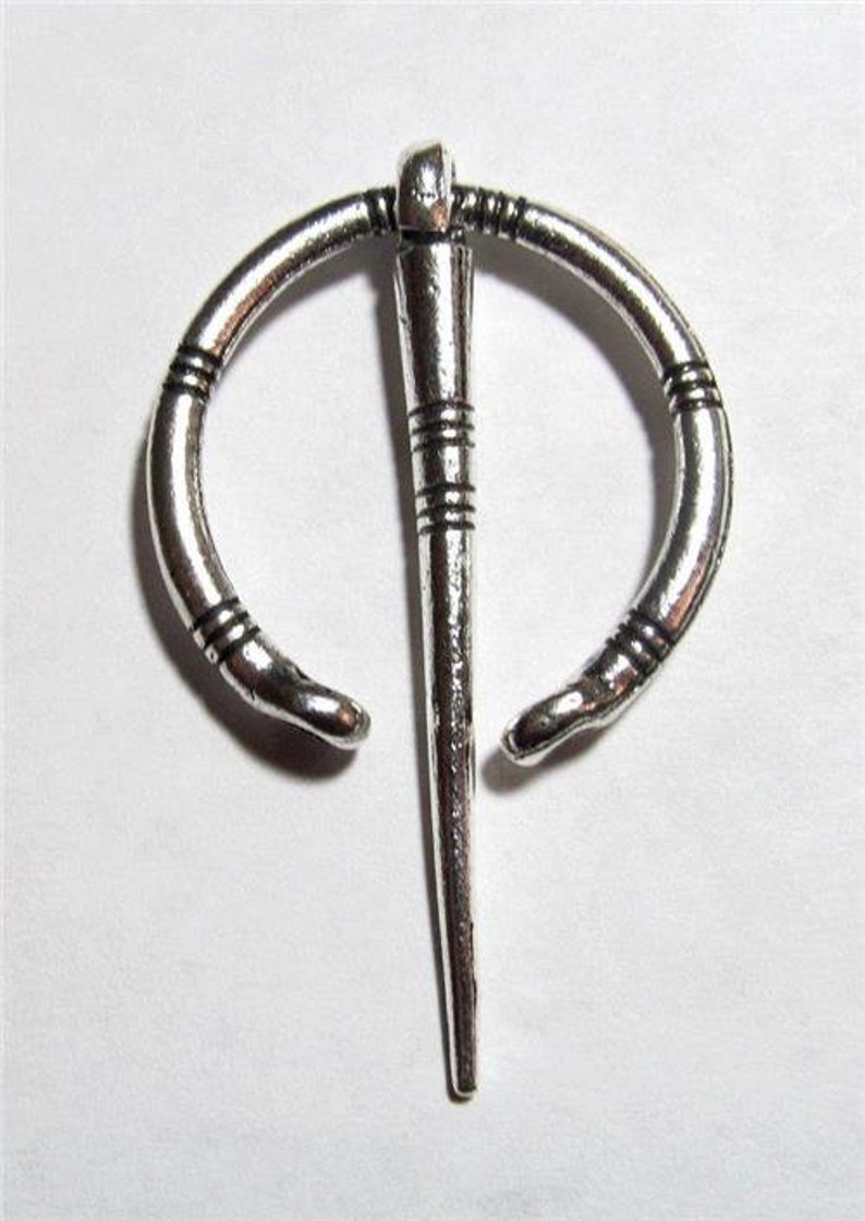 Viking Cloak Pin 1 Penannular Brooch Antique Silver Tone - Etsy