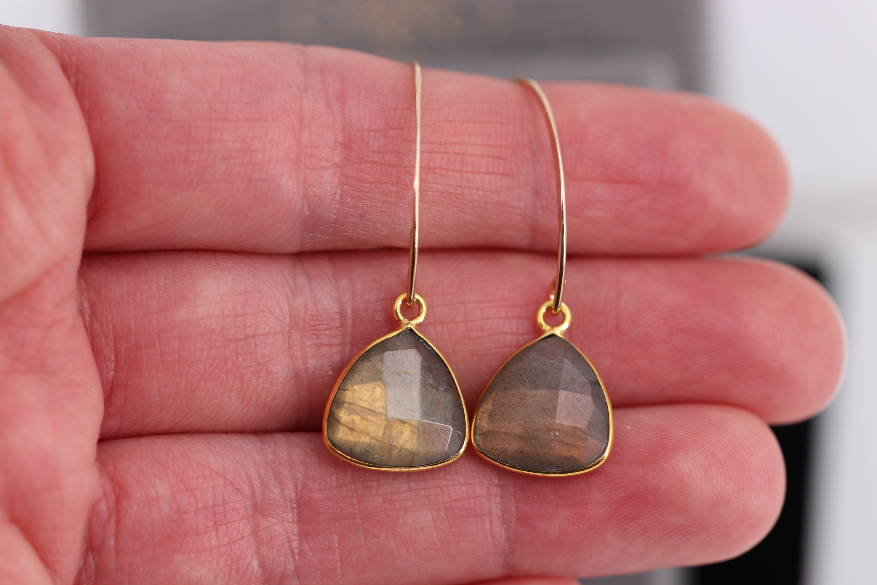 Goldfilled Ohrringe Lange Ohrringe Brautschmuck | Etsy