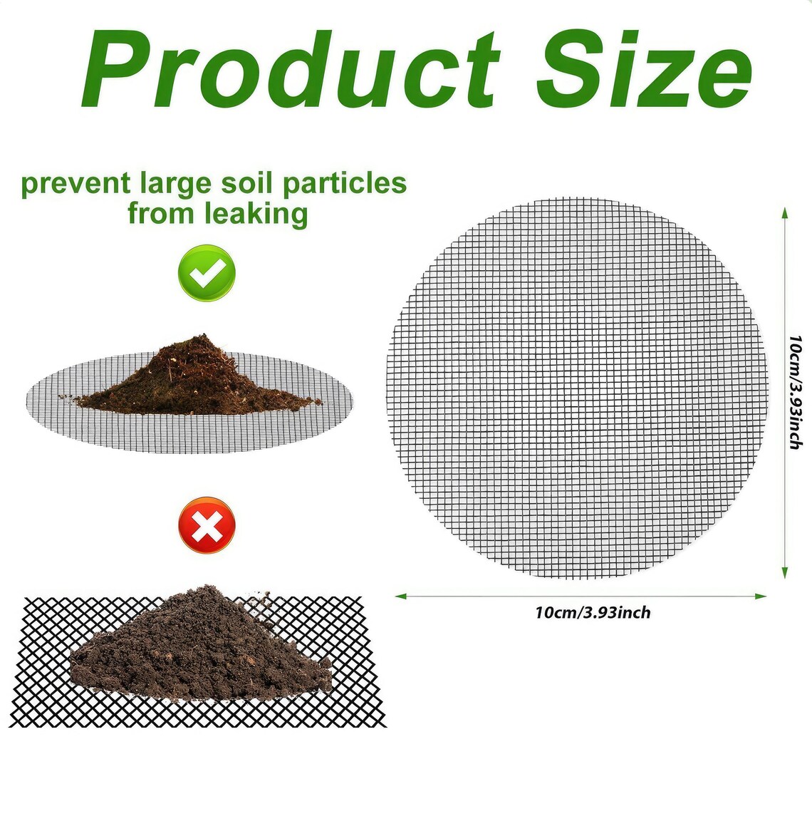 4 Inch Flower Pot Mesh Pads (10 Pack), Garden & Potting Polyethylene ...