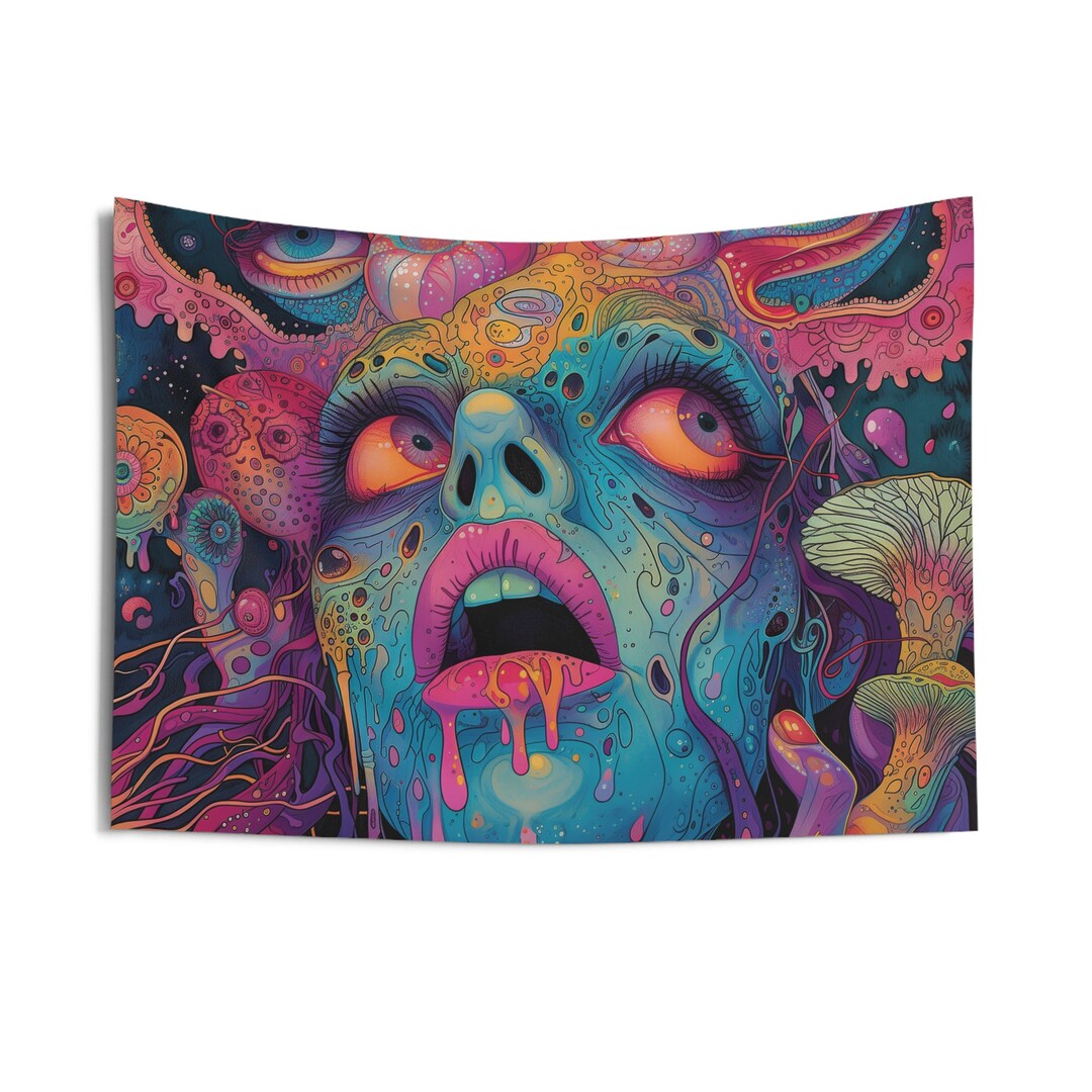 Entering the Astral Psychedelic Indoor Wall Tapestries, Colorful Home ...