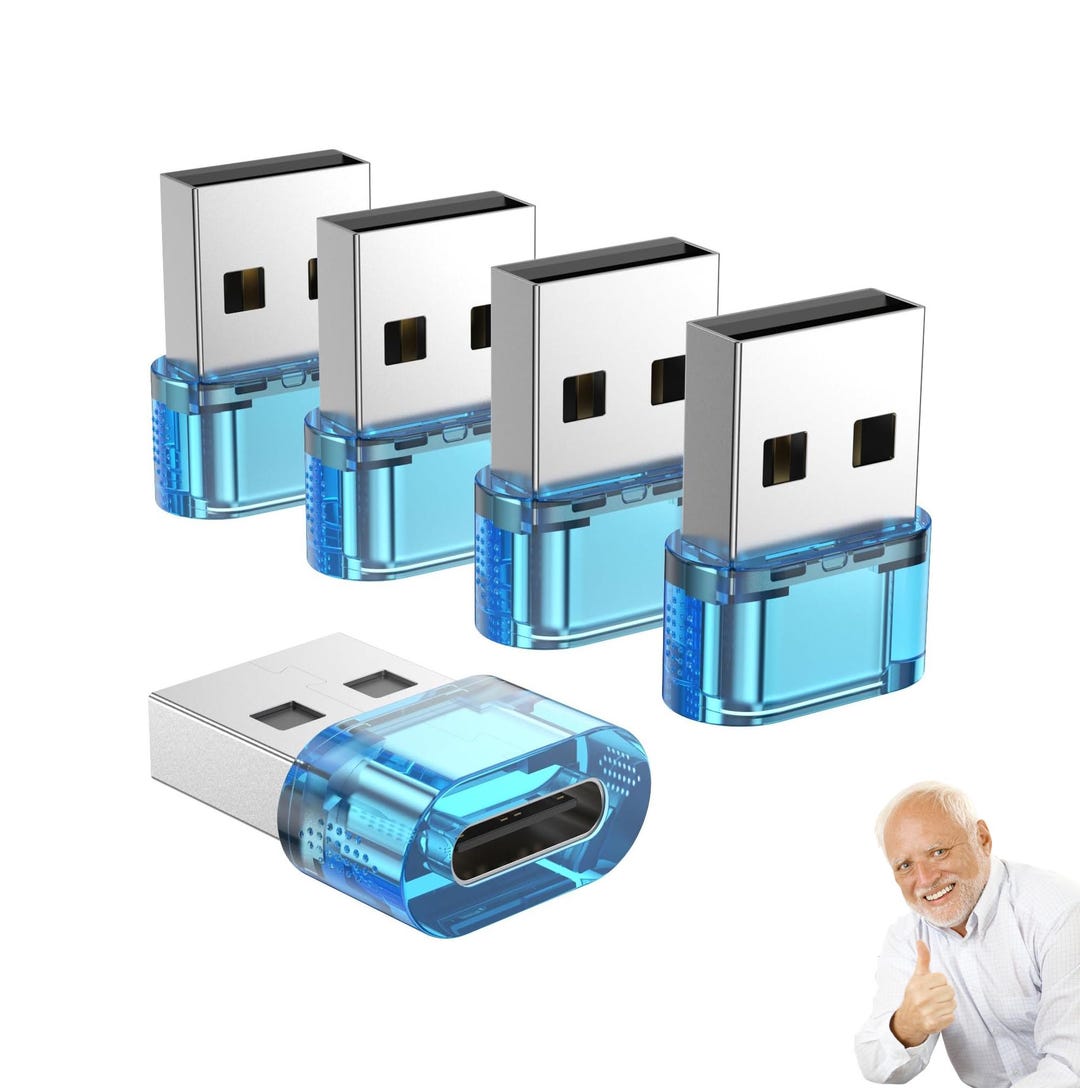 Acrylic USB-C to USB-A Adapter: Fast Data Transfer, Colorful Tech - Etsy