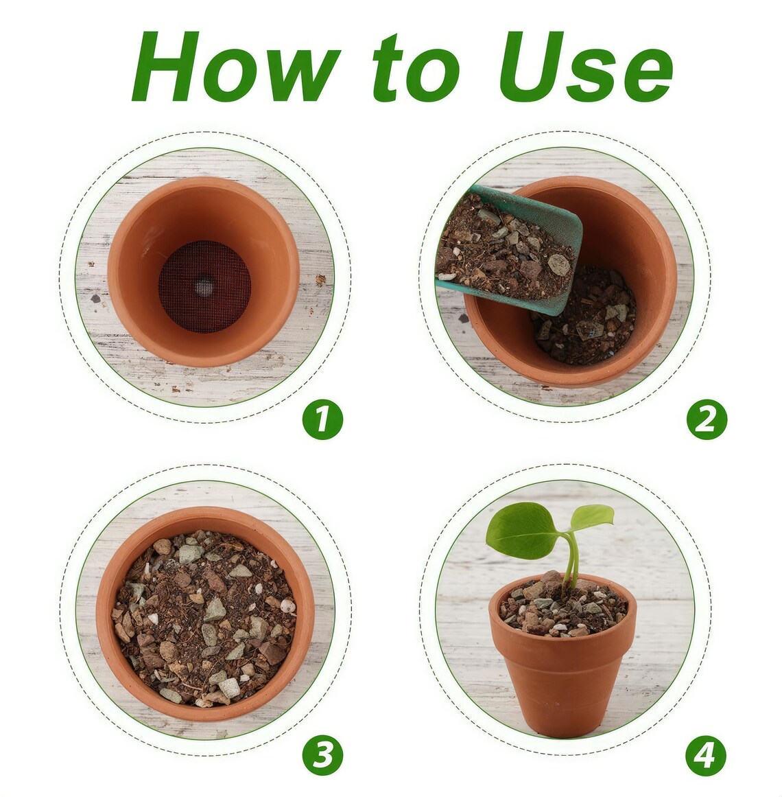 4 Inch Flower Pot Mesh Pads (10 Pack), Garden & Potting Polyethylene ...
