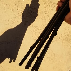 Black Bamboo Poles 6pcs Hand Cut Painted River Cane Stakes for ...
