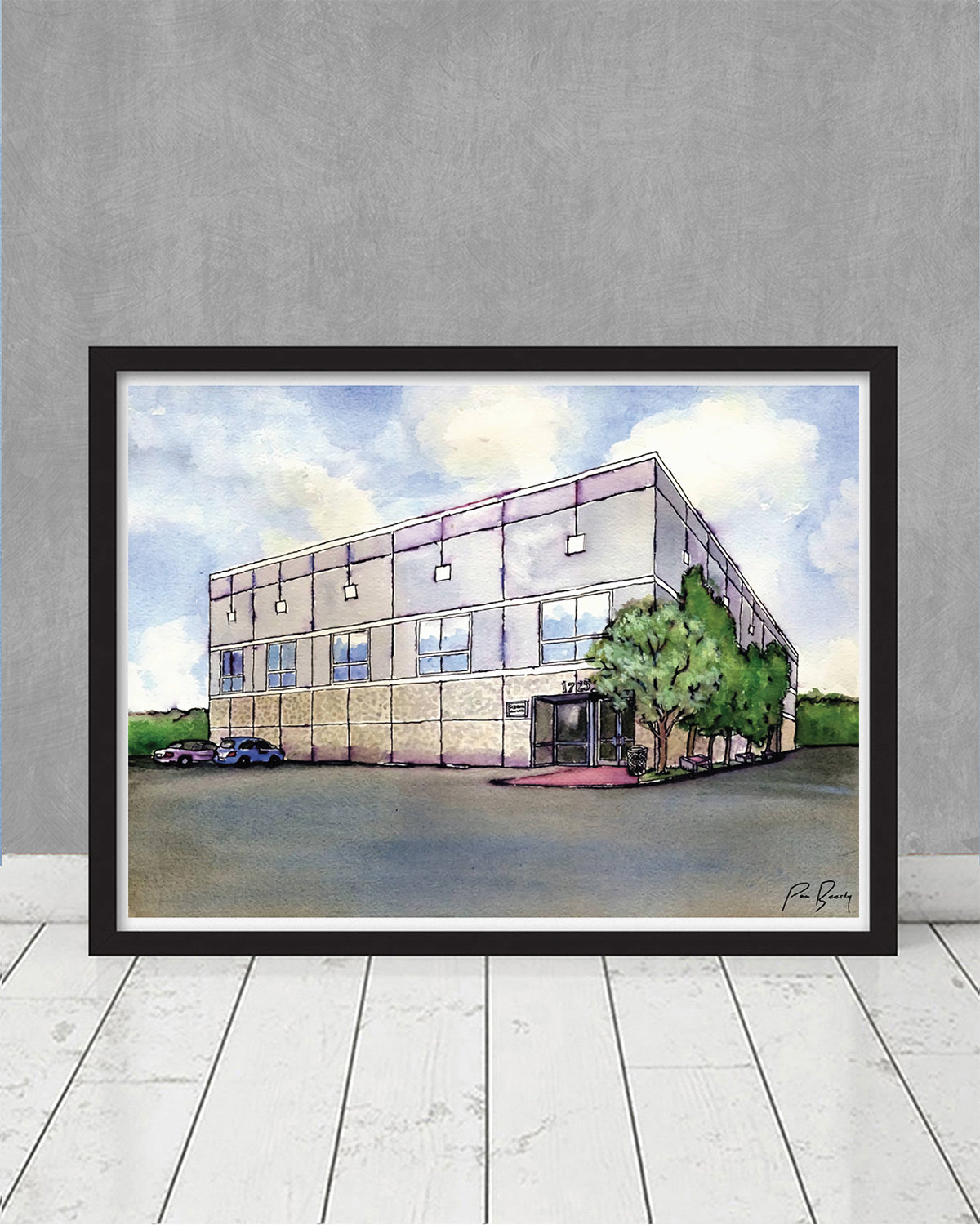 The Office Pam's Watercolor Dunder Mifflin Scranton | Etsy