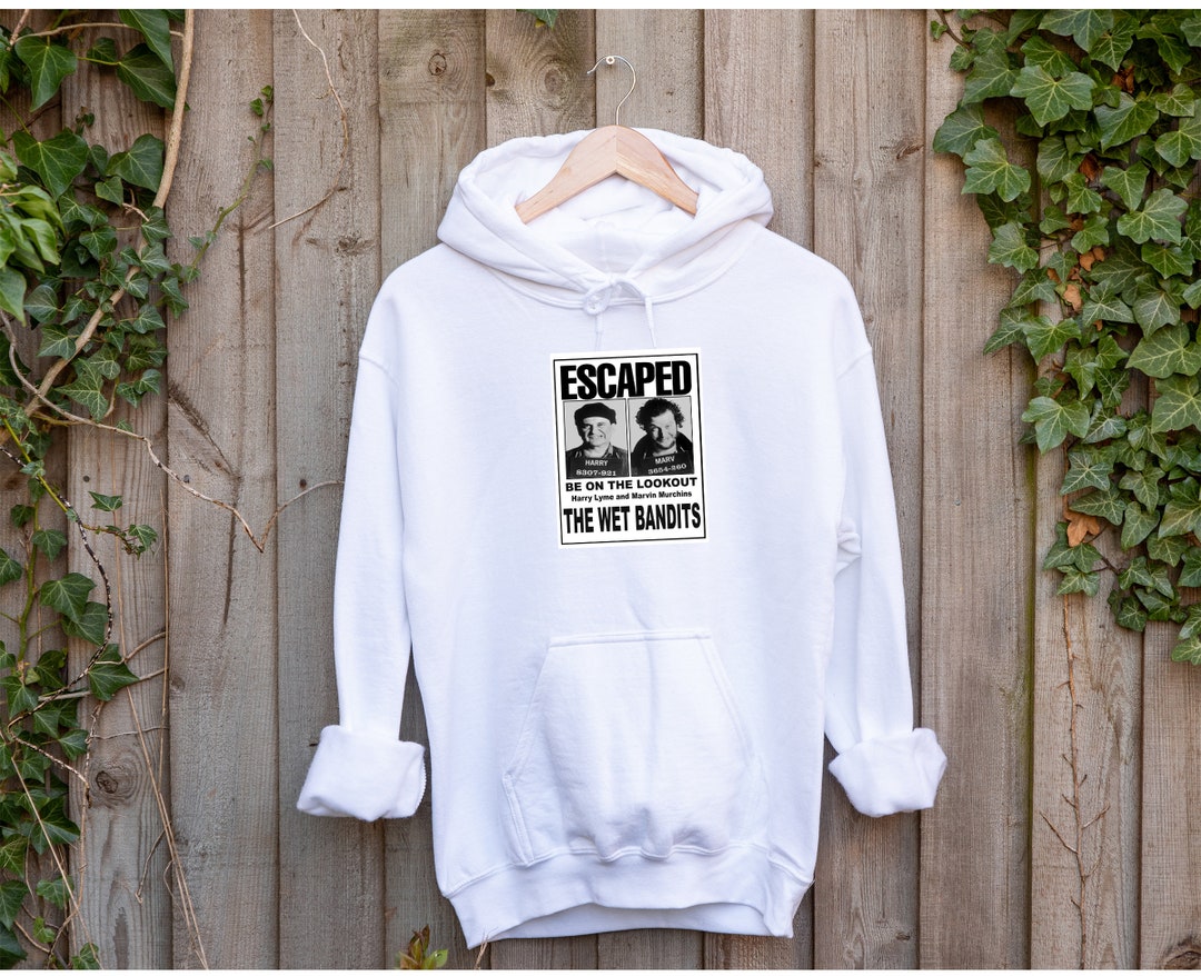 Home Alone Wet Bandits Replica Flyer Hoodie Escaped Wanted Replica ...