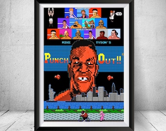 Mike Tyson's Punch-out Inspired Wooden Sprites Retro Gaming Art - Etsy