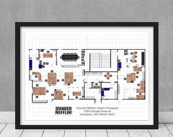 Dunder Mifflin Floor Plan - Etsy