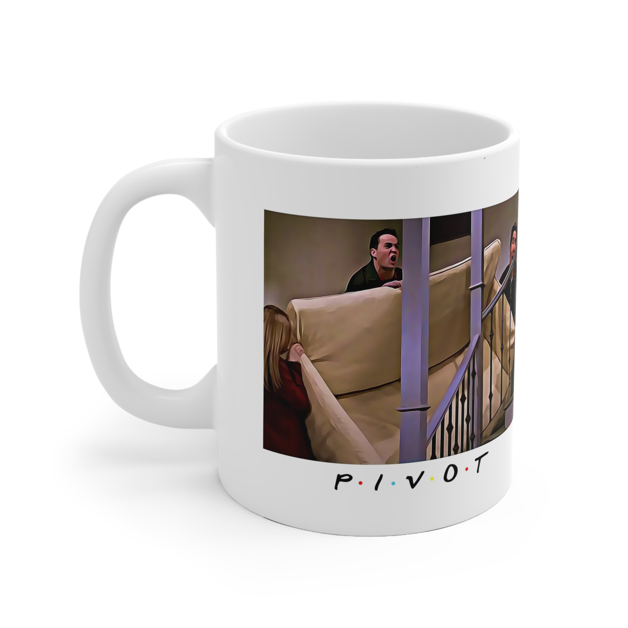 Friends Pivot Couch Moving Scene Funny Ceramic Coffee Mug 11oz Perfect ...