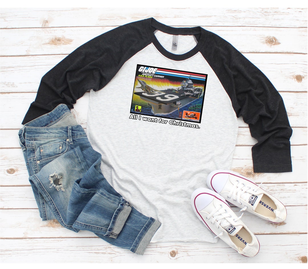 Gi Joe Aircraft Carrier USS Flagg Vintage 80s Toy Unisex Tri-blend 3\4 ...
