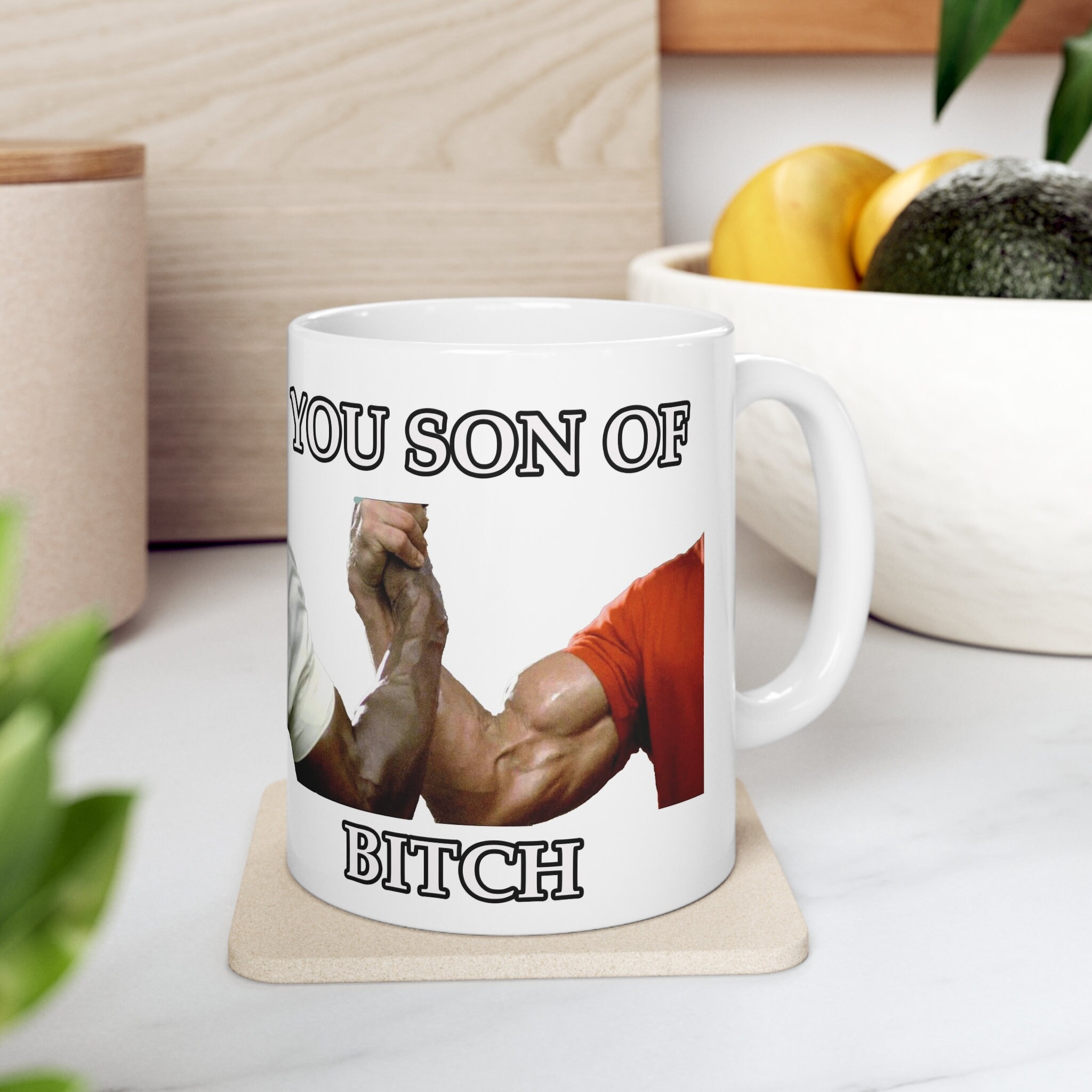 Predator Handshake Funny Muscle Coffee Ceramic Mug 11oz You Son of ...