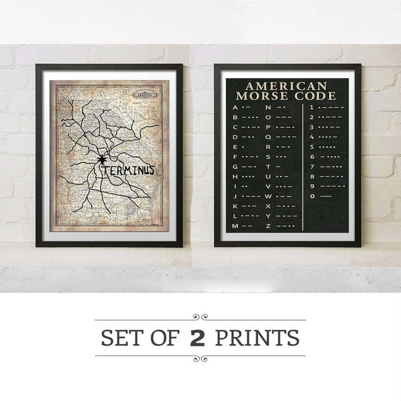 The Walking Dead Terminus Replica Map Prop Vintage Design - Etsy UK