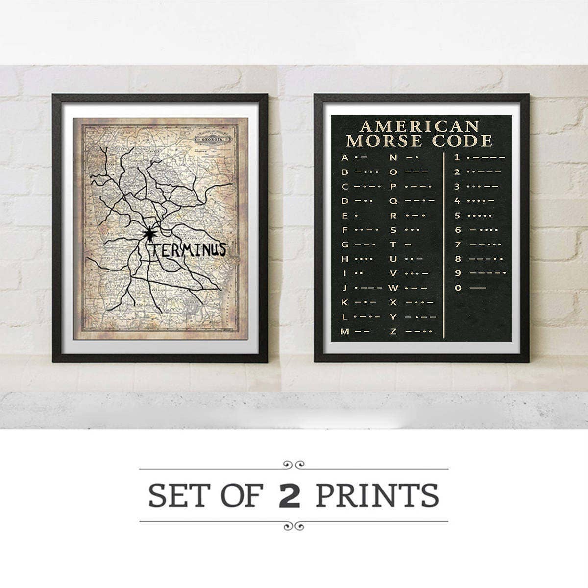 The Walking Dead Terminus Replica Map Prop Vintage Design - Etsy UK