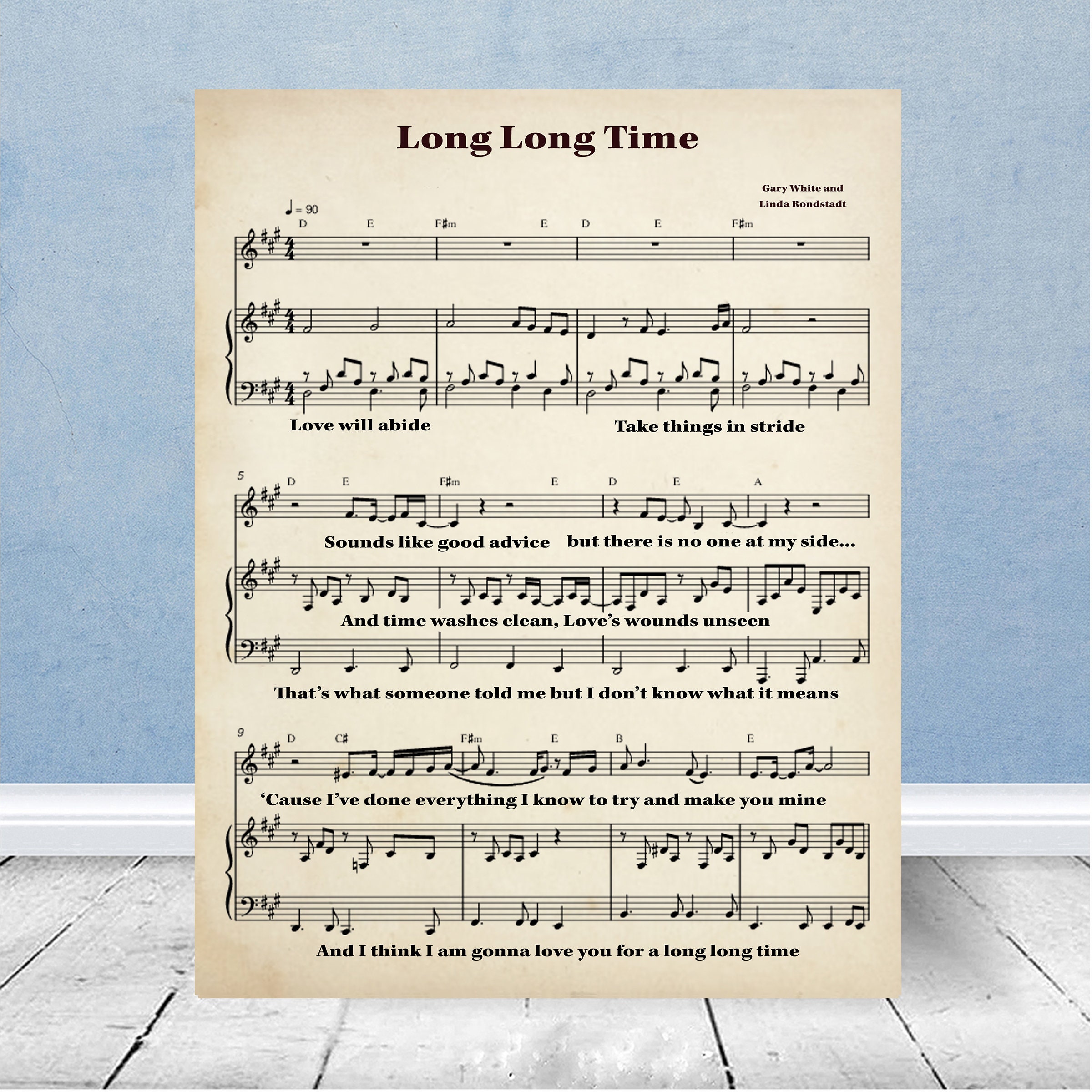 The Last Of Us Bill And Frank Linda Ronstadt Long Long Time Piano Sheet ...