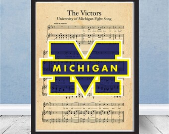 University of Michigan Victors Fight Song - Etsy