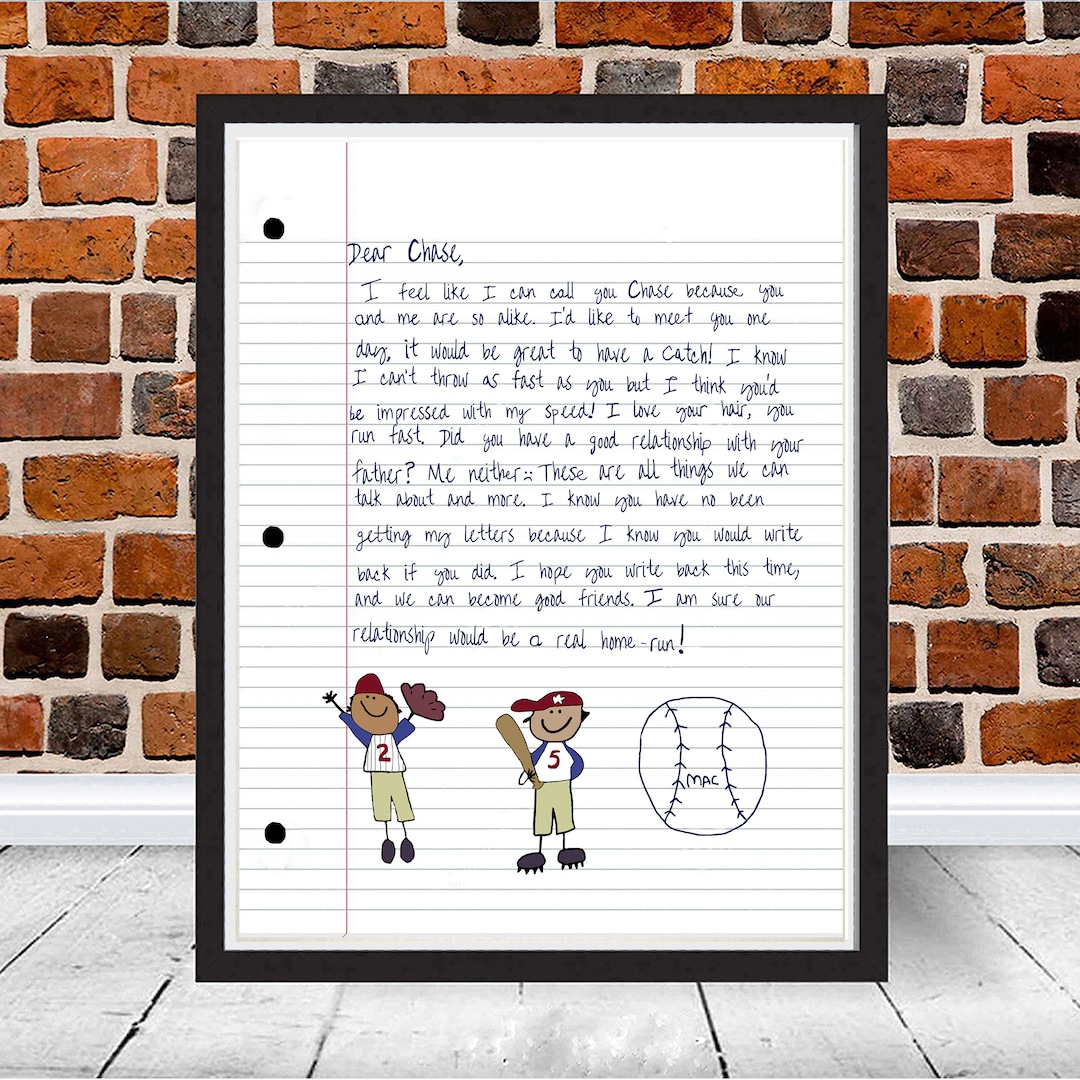 It's Always Sunny Philadelphia Print, Mac Letter to Chase Utley ...