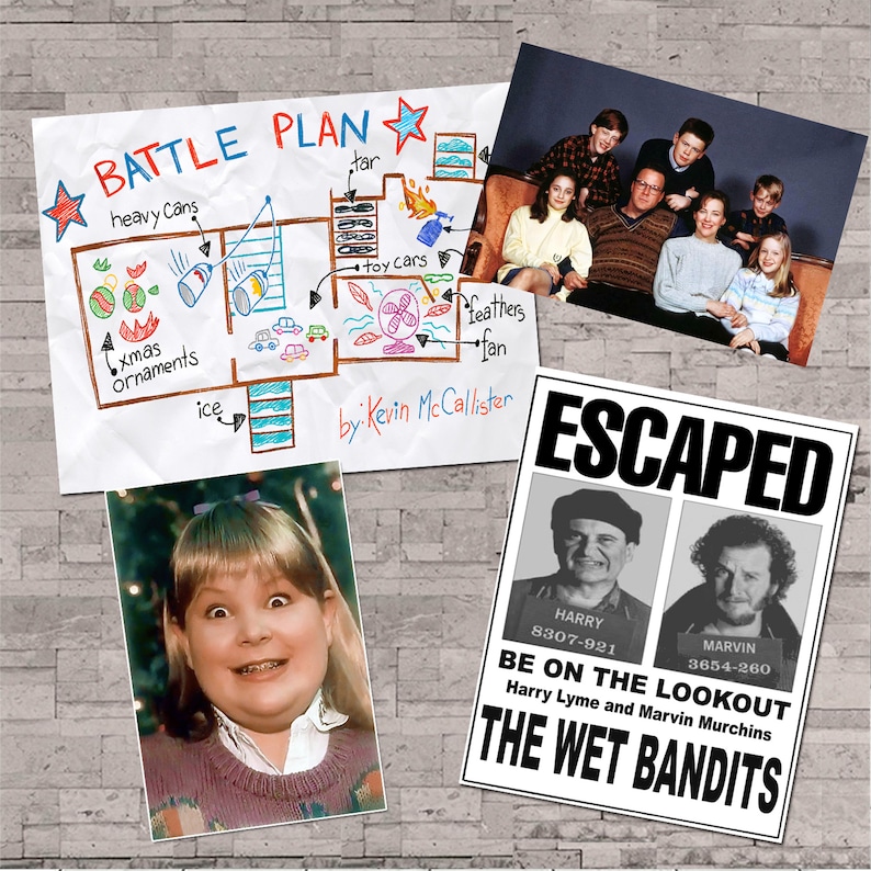 Home Alone Wanted Kevin Mccallister Battle Plan Map Wet Bandits Wanted ...