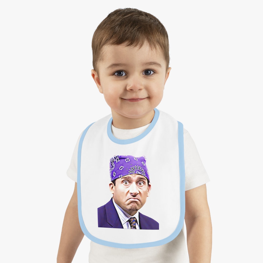 The Office Prison Mike Funny Baby Bib Contrast Trim Jersey Material ...