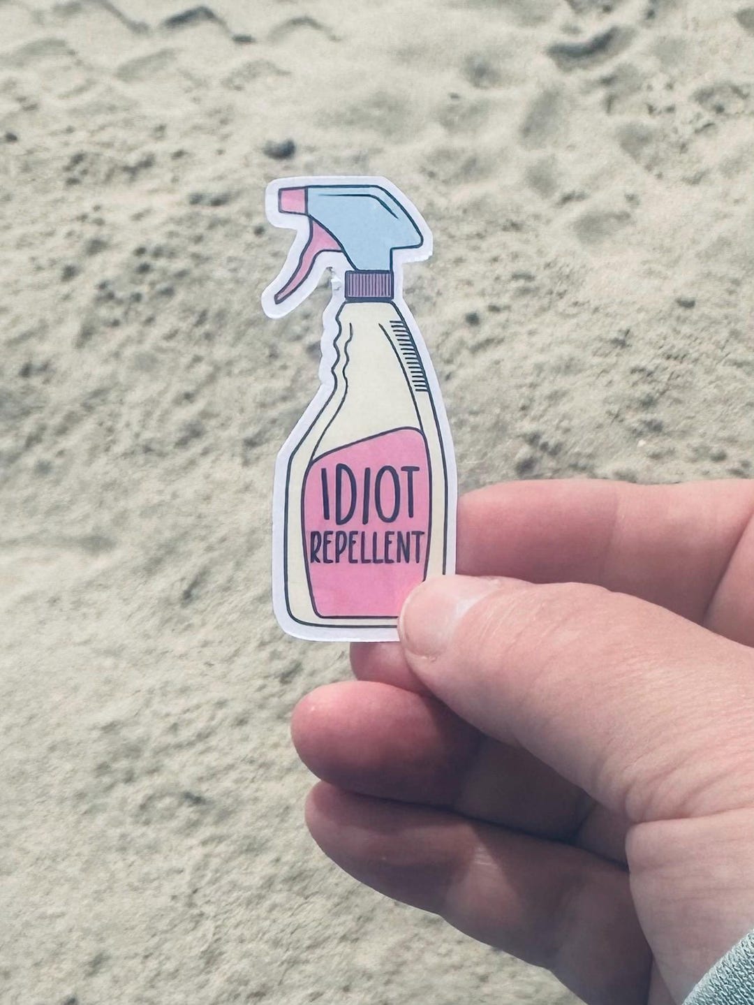 Idiot Repellent Laminated Sticker - Etsy