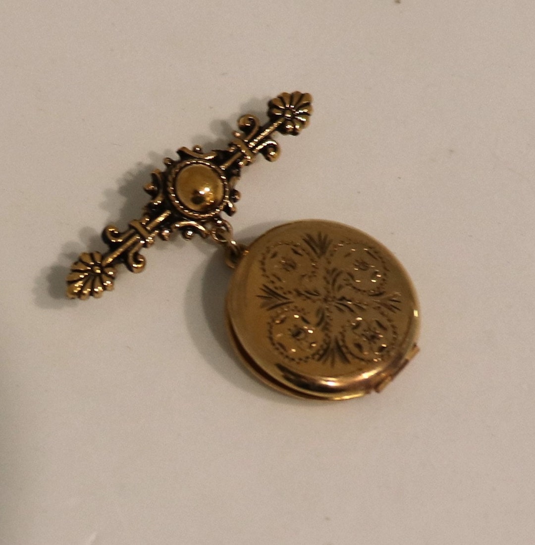 Vintage C1930s Locket Pin Brooch Art Deco Gift - Etsy