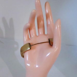 Vintage C1950s 12k Gold Filled Wide Etched Bangle Bracelet Signed ...