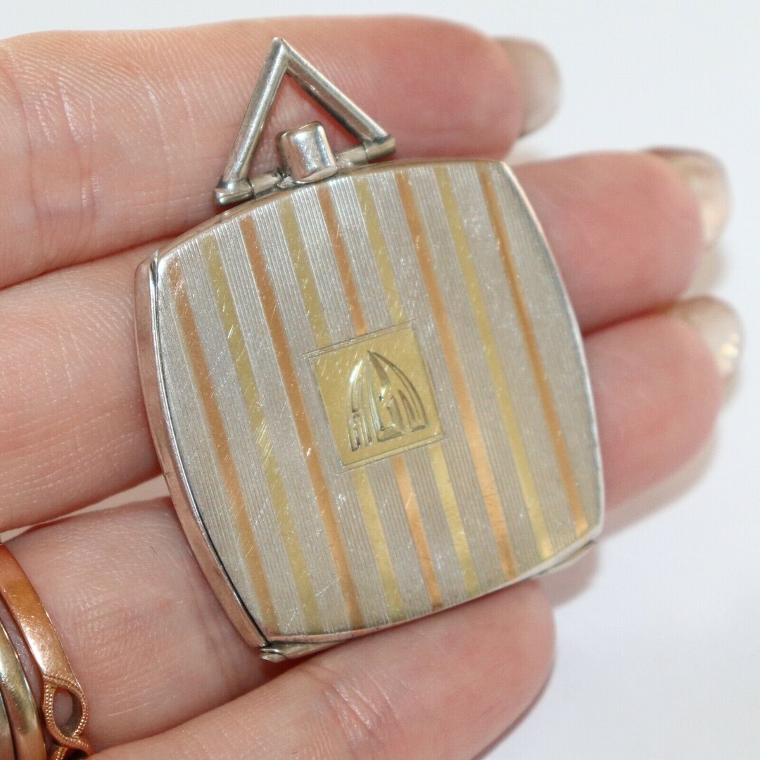 Antique 14k Multi Gold Sterling Locket Early 1900s Vintage Edwardian ...