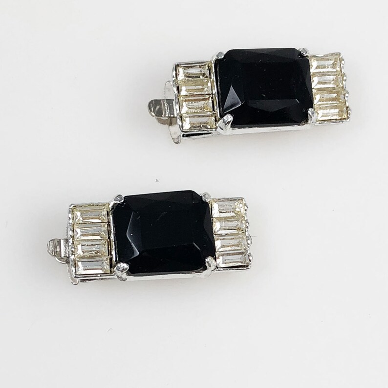 Elegant Black Crystal & Rhinestone Clasp NOS Findings French - Etsy
