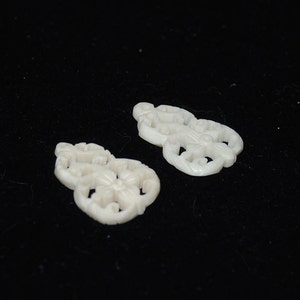 Exotic Bone Pendants Carved and Pierced Pair - Etsy