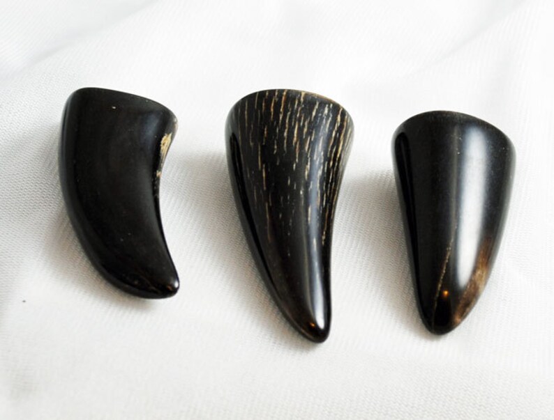 Sale Large Black Horn Tooth Pendants - Lucky Amulets Toggle Natural ...