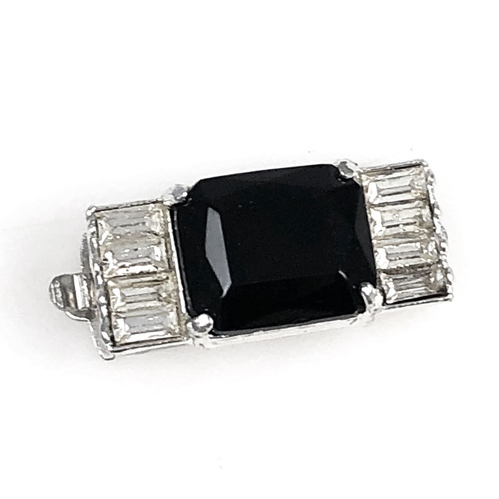 Elegant Black Crystal & Rhinestone Clasp NOS Findings French - Etsy