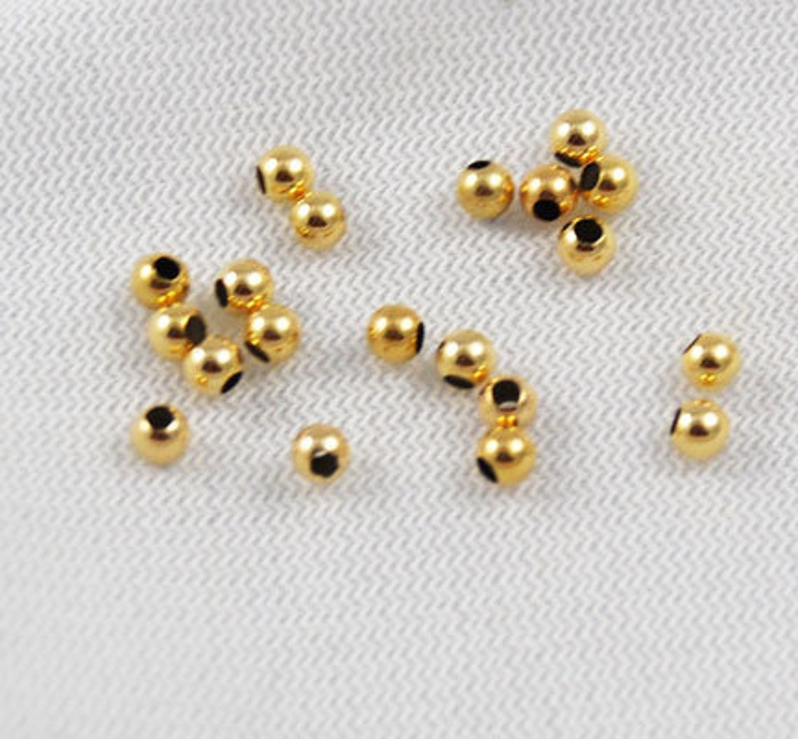 Gold Filled Round Beads Smooth 12 Beads 2mm 3mm 4mm 5mm 6mm - Etsy