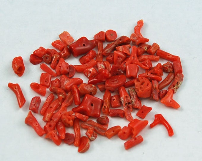 Italian Red Coral Branch Beads Natural 12 Beads Vintage - Etsy