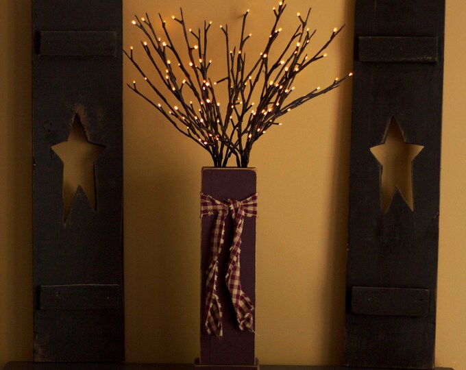 Primitive Lighted Twig Box Primitive Wood Decor Lighted - Etsy