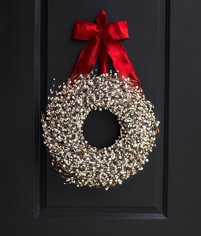 22 Inch Wreath Cream Berry Wreath Year Round Wreath - Etsy